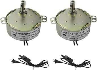 CHANCS 2PCS Synchronous Turntable Motor Electric Motor TYC-50 2.5-3RPM ...