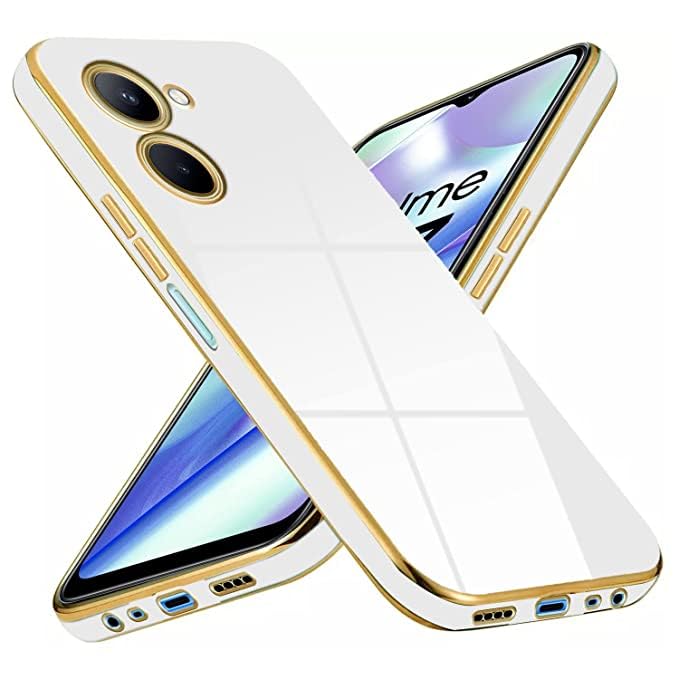 Realme C33 Back Cover | Gold Electroplating Chrome | Raised Edges ...