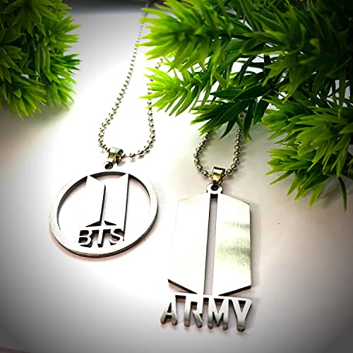 Buy BTS logo locket with BTS ARMY locket combo for girls and boys, BTS ...