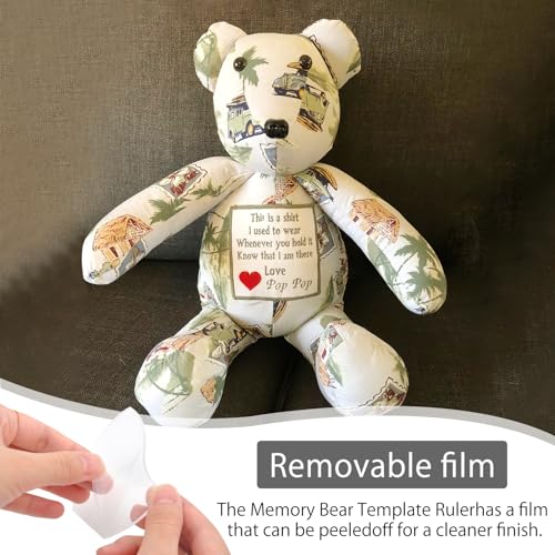 10 PCS Memory Bear Template Ruler, 10 inch Acrylic Memory Bear Template ...