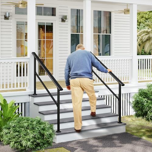 Snapklik.com : LOVMOR 2 Pack 5 Step Hand Rails For Outdoor Steps ...