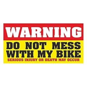 One11® Premium Stickers for Bike, Car, Laptop, Mobile, Helmet, Bumper and More - Warning, Do not ...