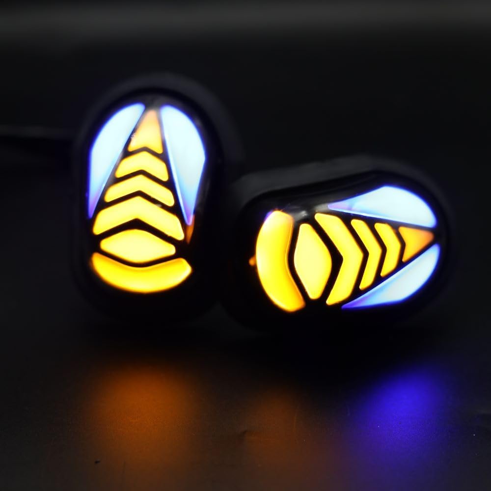 Amazon.com: Mailaier 2pcs Universal Turn Signals Motorcycles, Cool Blue ...