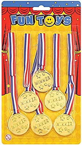 Joke Winners Medals (6 Per Card) Gag Trick Novelty Party Favor Favour ...