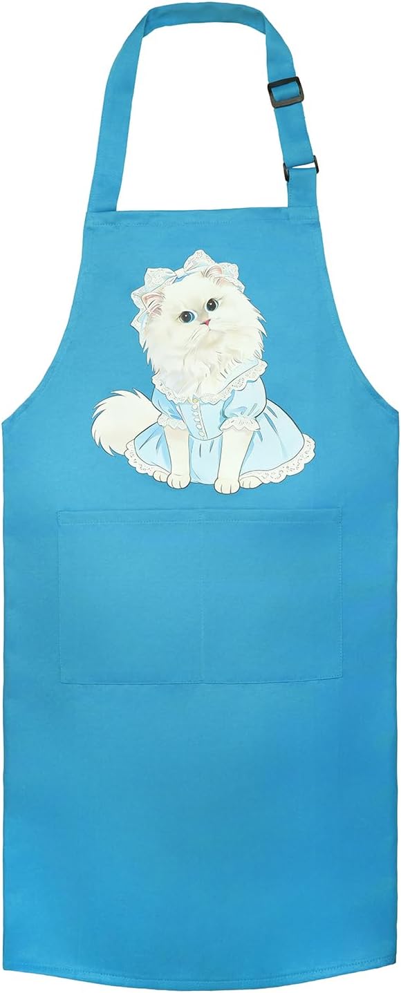 Amazon.com: MerryJetong Fun apron for men and women, featuring a cat ...