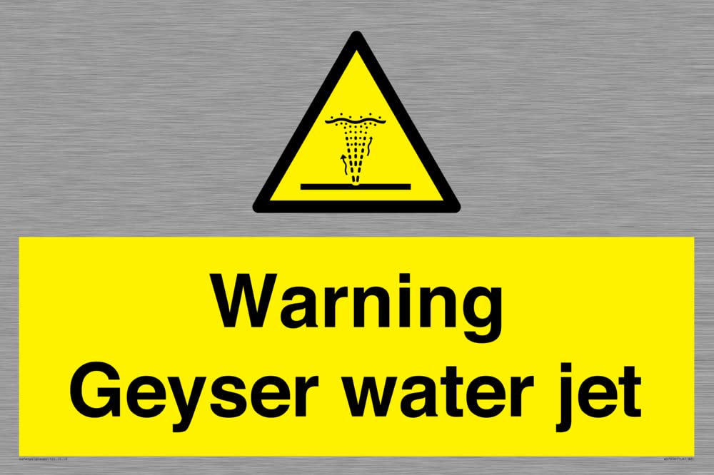 Warning Geyser water jet Sign – 600x400mm – A2L – BigaMart