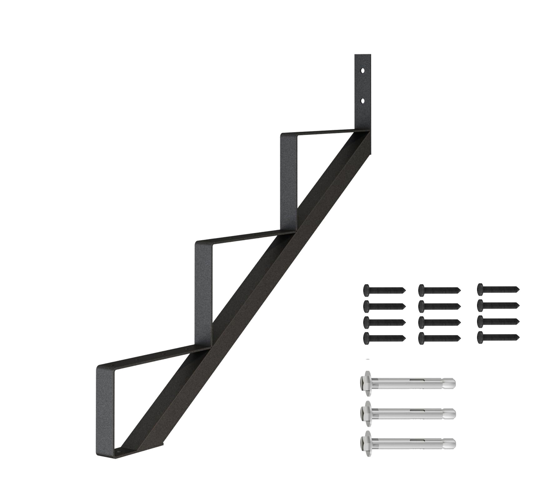 DIYHD Steel Stair Riser 3 Step Stair Stringer for Deck Height 28in ...