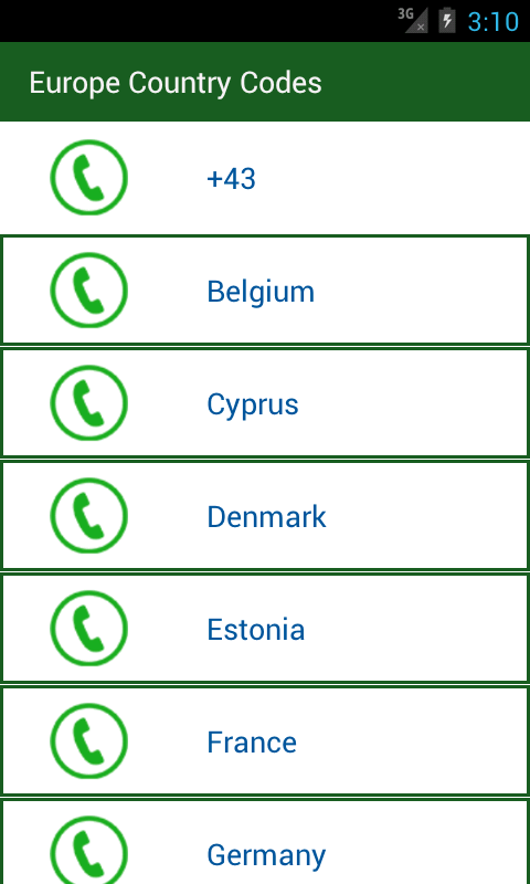 Europe Country Codes - App on the Amazon Appstore
