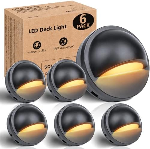 SUNVIE 5W LED Low Voltage Deck Lights with Fastlock2 Wire Connectors 12 ...