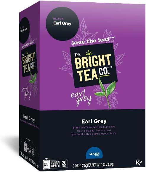 Amazon.com : THE BRIGHT TEA CO., Earl Grey Tea Freshpacks for MARS ...