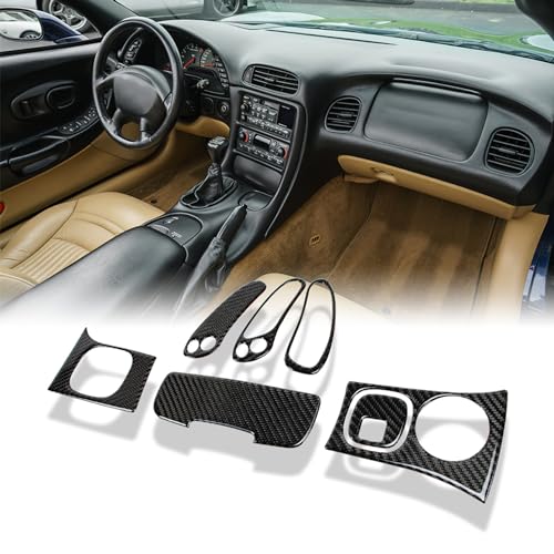 Adhesive Carbon Fiber Covers C5 Corvette Carbon Fiber PIT66 Double DIN ...