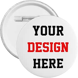 Amazon.com: Custom Pins Buttons Bulk Custom Your Own Name Text Picture Personalized Pinback ...