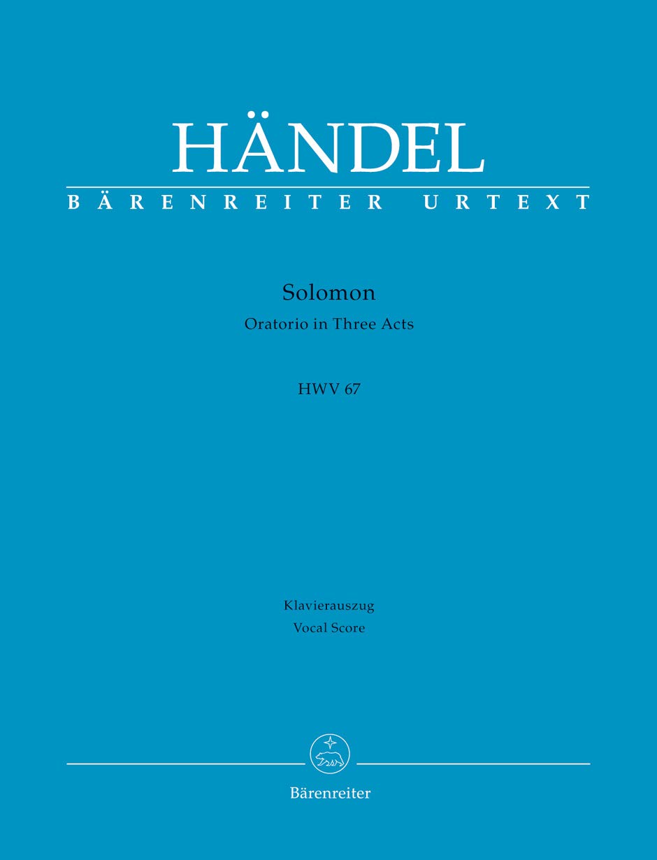 Handel: Solomon, HWV 67 (Vocal Score): Georg Friedrich Händel, Hans ...