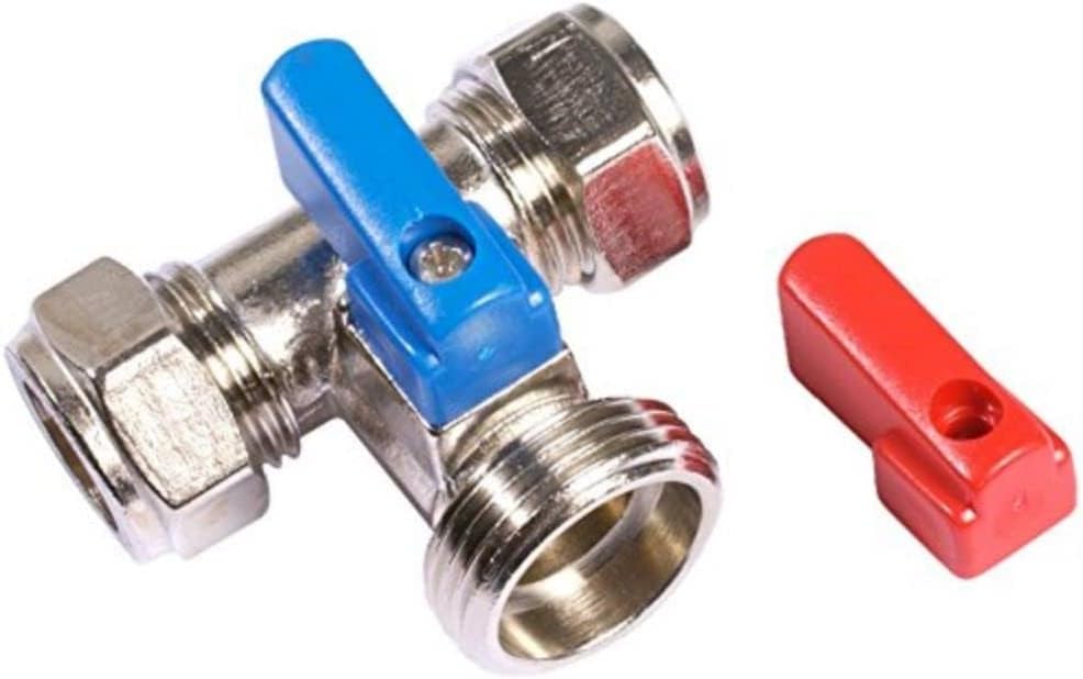 QQHL Lever 15mm Large Bore Tee Isolation Valve- Chrome Plated - Full ...