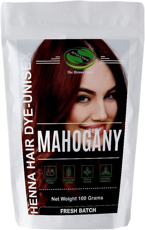 Amazon.com : MAHOGANY Henna Hair & Beard Dye/Color - 1 Pack - The Henna ...