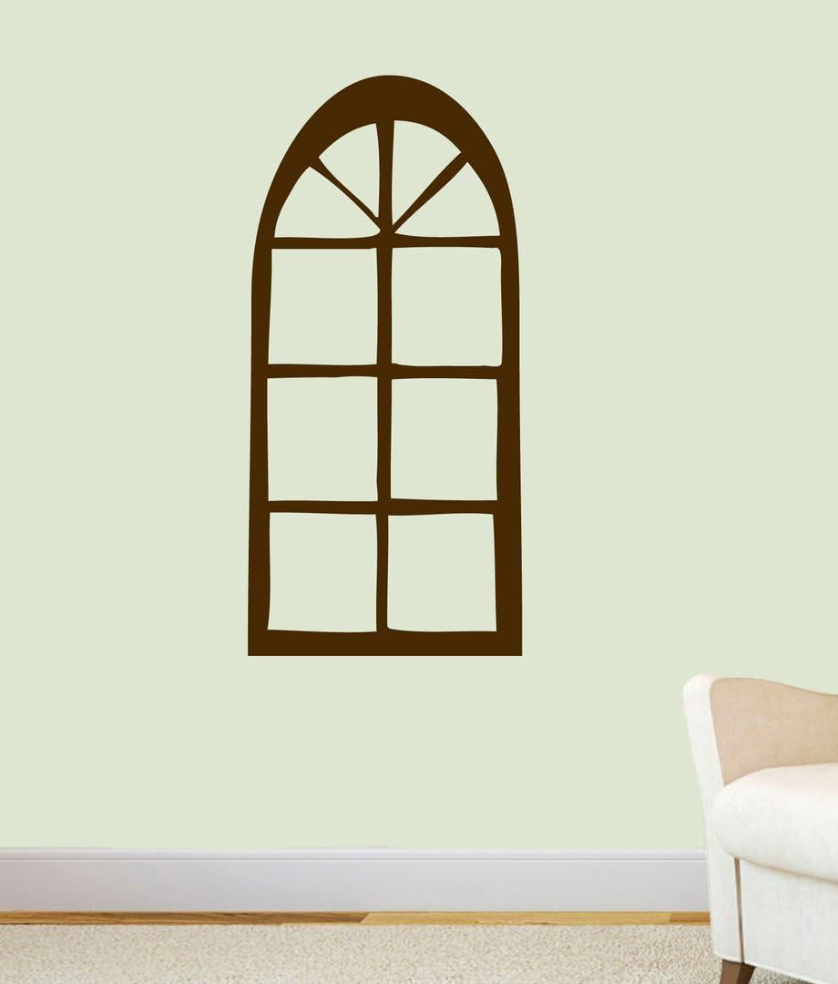 Amazon.com: Sweetums Signatures 1981-9WI-BAS Arched Window Wall Decals ...