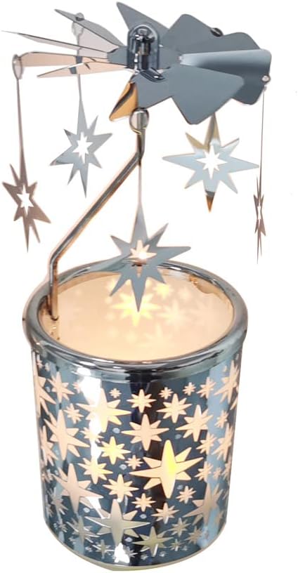Amazon.com: kingnero Carousel Candle Rotary Candle Holder Spinning ...