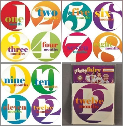 Amazon.com: Picky Sticky Baby Month Onesie Stickers (Primary Fairy ...