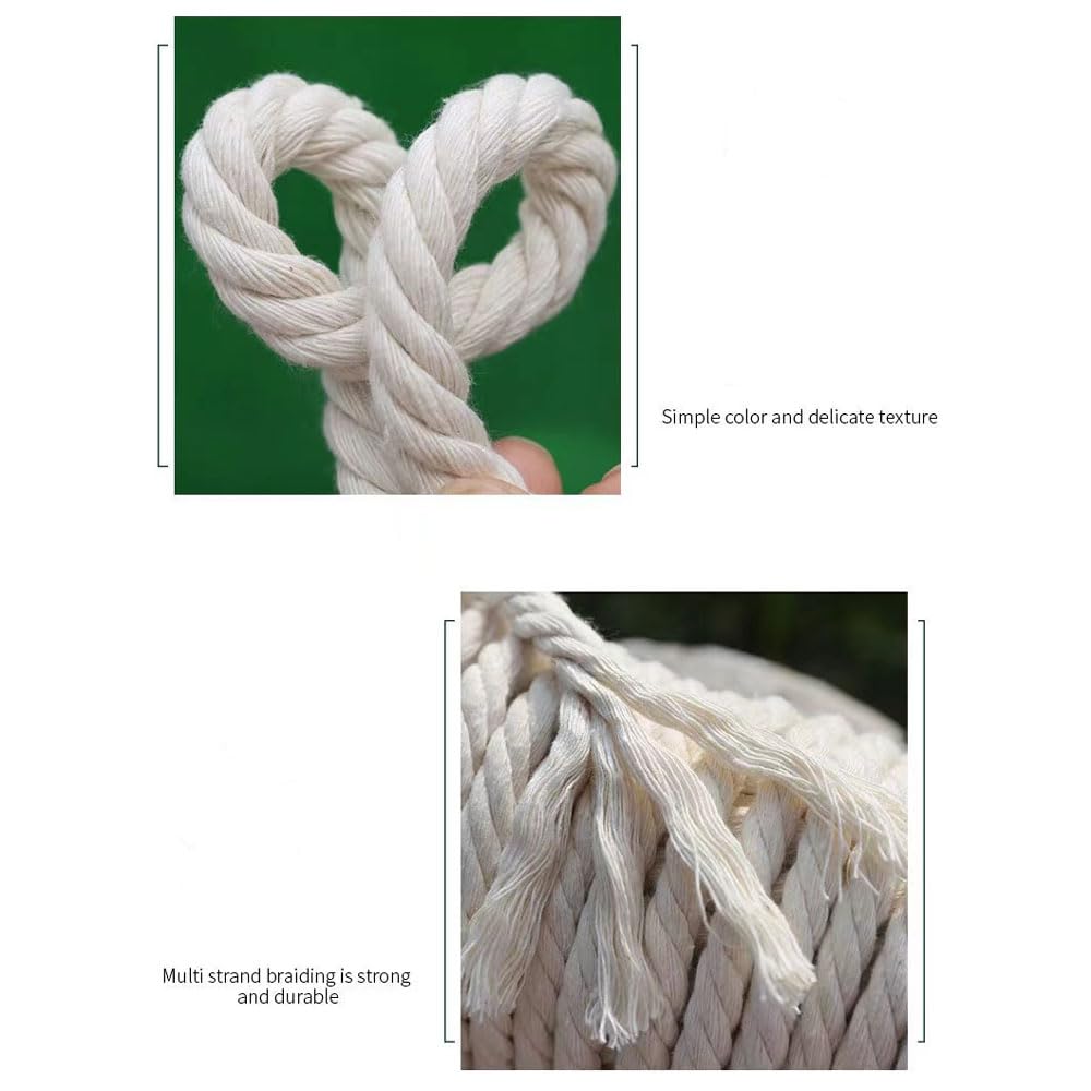 Angeer 4MM 100M Natural Cotton Rope Macrame String Cord Rope Cotton ...
