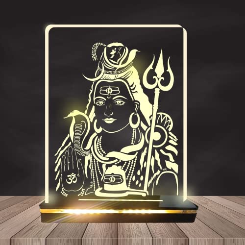 God's IDOL'S Acrylic Engraved LED Table Tops (Shiv Ji) : Amazon.in ...