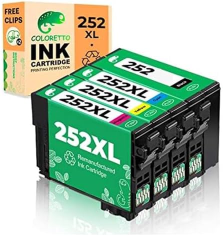 E-Z Ink Pro 252XL Remanufactured Ink Cartridges Replacement for Epson ...