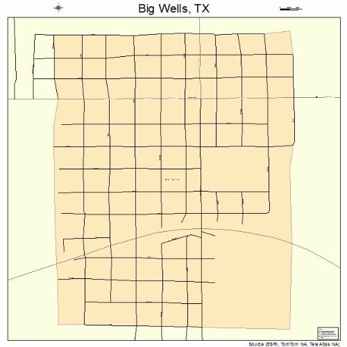 Amazon.com: Large Street & Road Map of Big Wells, Texas TX - Printed ...
