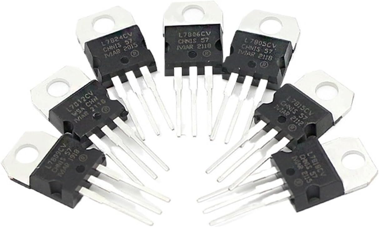 Amazon.com: ARYGA 5/10pcs Transistors L7805CV 7806 7808 7812 7815 7824 ...