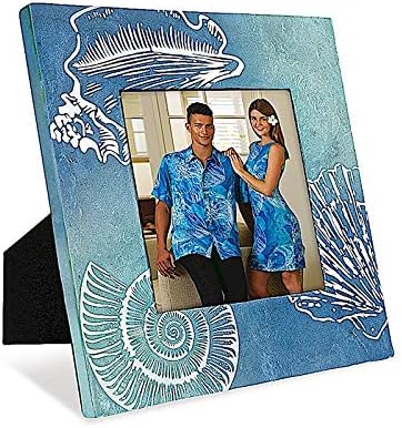 Amazon.com - Island Plantations Hawaiian Shells Painted Blue Capiz ...