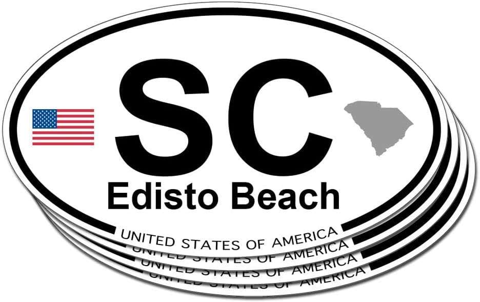 Amazon.com - US Decal, Inc. Edisto Beach, South Carolina Oval Sticker ...
