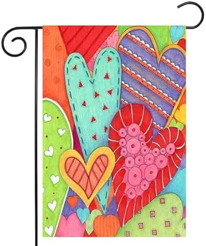 Amazon.com : Akeydeco Valentine's Day Flag,28x40 Inch Valentine's Heart ...