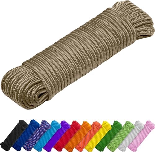 Koch Industries Twisted Polypropylene Rope, Brown, 1/4 Inch by 50 Feet ...
