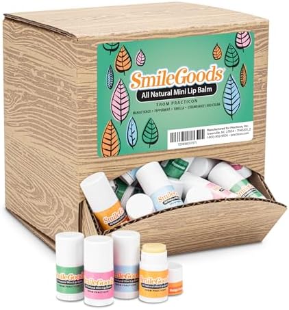 Amazon.com : SmileGoods All Natural Mini Lip Balms with Dispenser Box ...