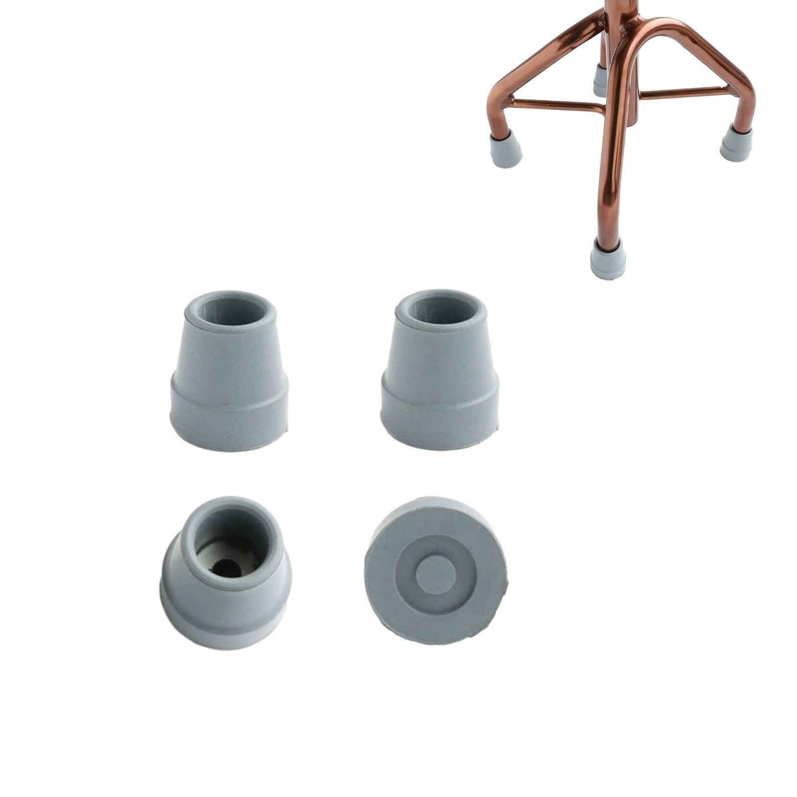 Amazon.com: 4 Pack Quad Cane Tips 1/2 Inch Heavy Duty Walking Cane ...