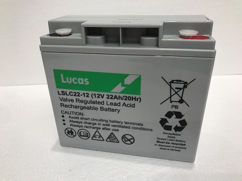 LUCAS 12V 22AH (replaces 17AH, 18AH, 20ah) HEAVY DUTY Rechargeable ...