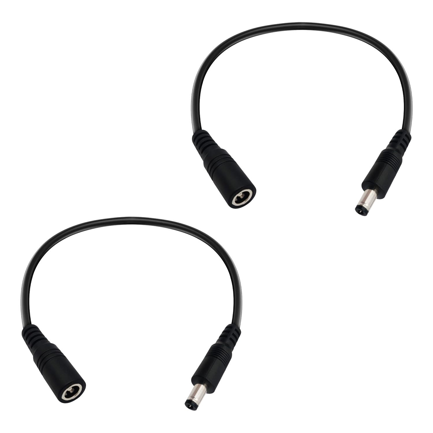 Amazon.com: 2pcs/1ft 5.5x2.5mm 12 Volt, DC Power Extension Cord, Barrel ...