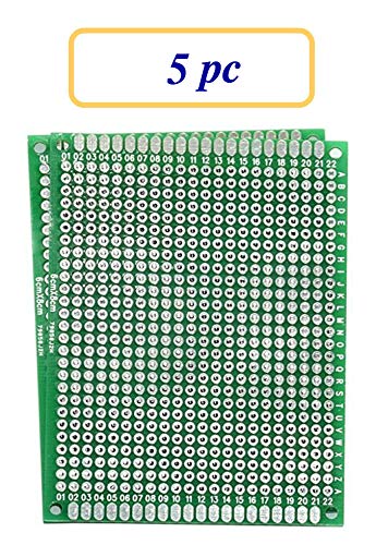5 pc Double Sided Protoboard Prototyping PCB Board 6cm x 8cm: Amazon ...