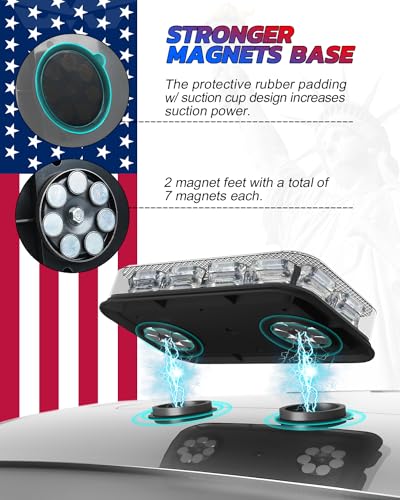 Snapklik.com : LUMENIX Rooftop Strobe Beacon Lights White Green 72-LED ...