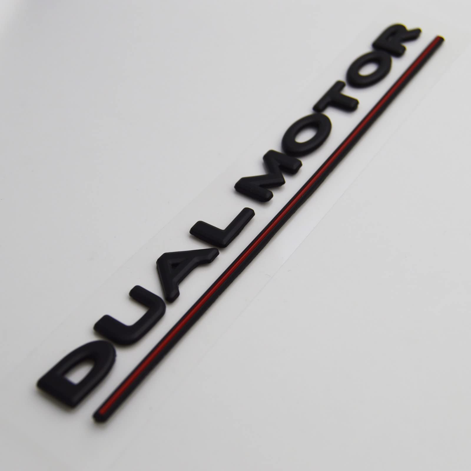Amazon.com: 1 Set "Dual Motor" + red Line Pre-adhesive Emblem Badge ...