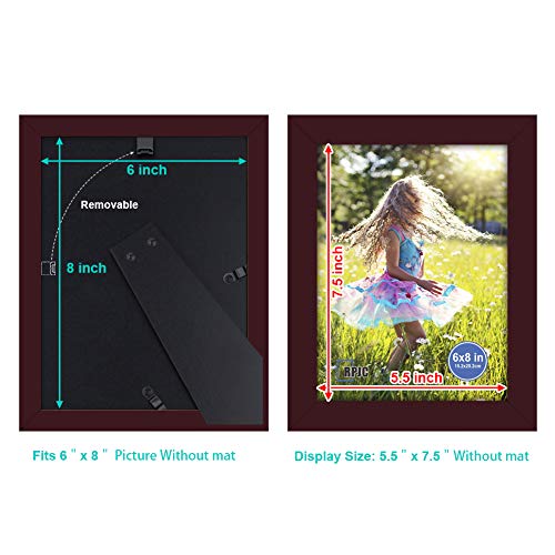 Snapklik.com : 6x8 Inch Picture Frame Made Of Solid Wood And High ...
