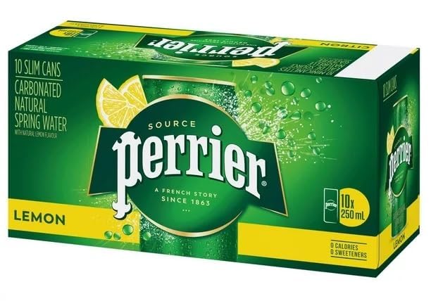 Perrier Lemon Flavoured Beverage With Carbonated Natural Mineral Water ...