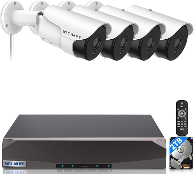 【130°Ultra Wide-Angle & 2-Way Audio】 Outdoor Wired Security Camera ...