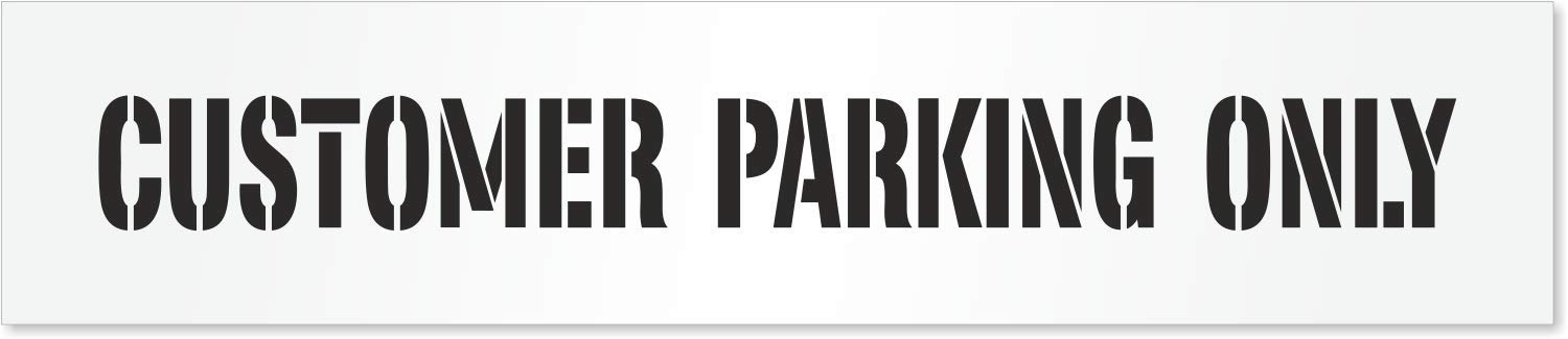 Amazon.com: SmartSign 10 x 48 inches Customer Parking Only Reusable ...