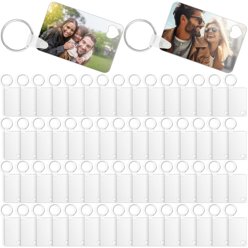 180 PCS Sublimation Keychain Blanks Set,Rectangle Sublimation Keychain ...