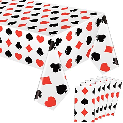 Amazon.com: Lecpeting 2 Pcs Casino Tablecloth Casino Plastic Table ...