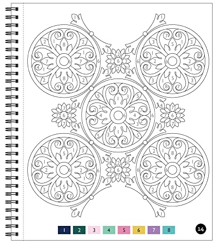Snapklik.com : Brain Games - Color By Number - Large Print: Patterns