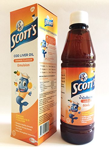 Buy Scott's Emulsion Cod Liver Oil Orange for Kids with s A & D - 14.1 ...