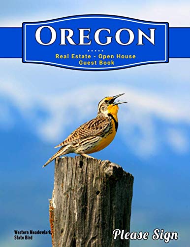 Oregon Real Estate Open House Guest Book: Spaces for guests’ names ...