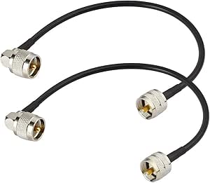 Amazon.com: Superbat PL-259 Jumper Cable UHF (Pl259) Male to Male Low Loss Digital RG58 Coax ...