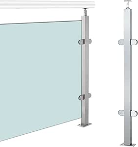 Amazon.com: ERRULAN Stainless Steel Glass Panel Posts Kit, Garden ...