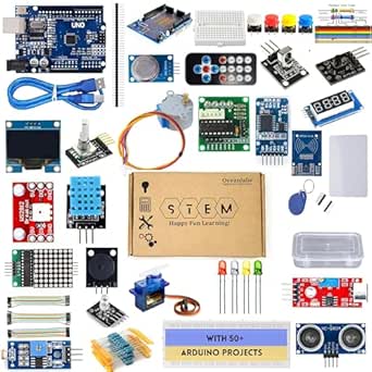 OceanLabz Super Starter Kit for Uno R3 – | 27 Items | 50+ More Projects ...